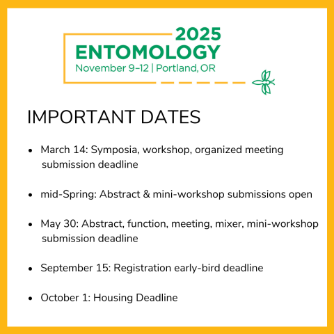 Entomology 2025 | Entomological Society of America